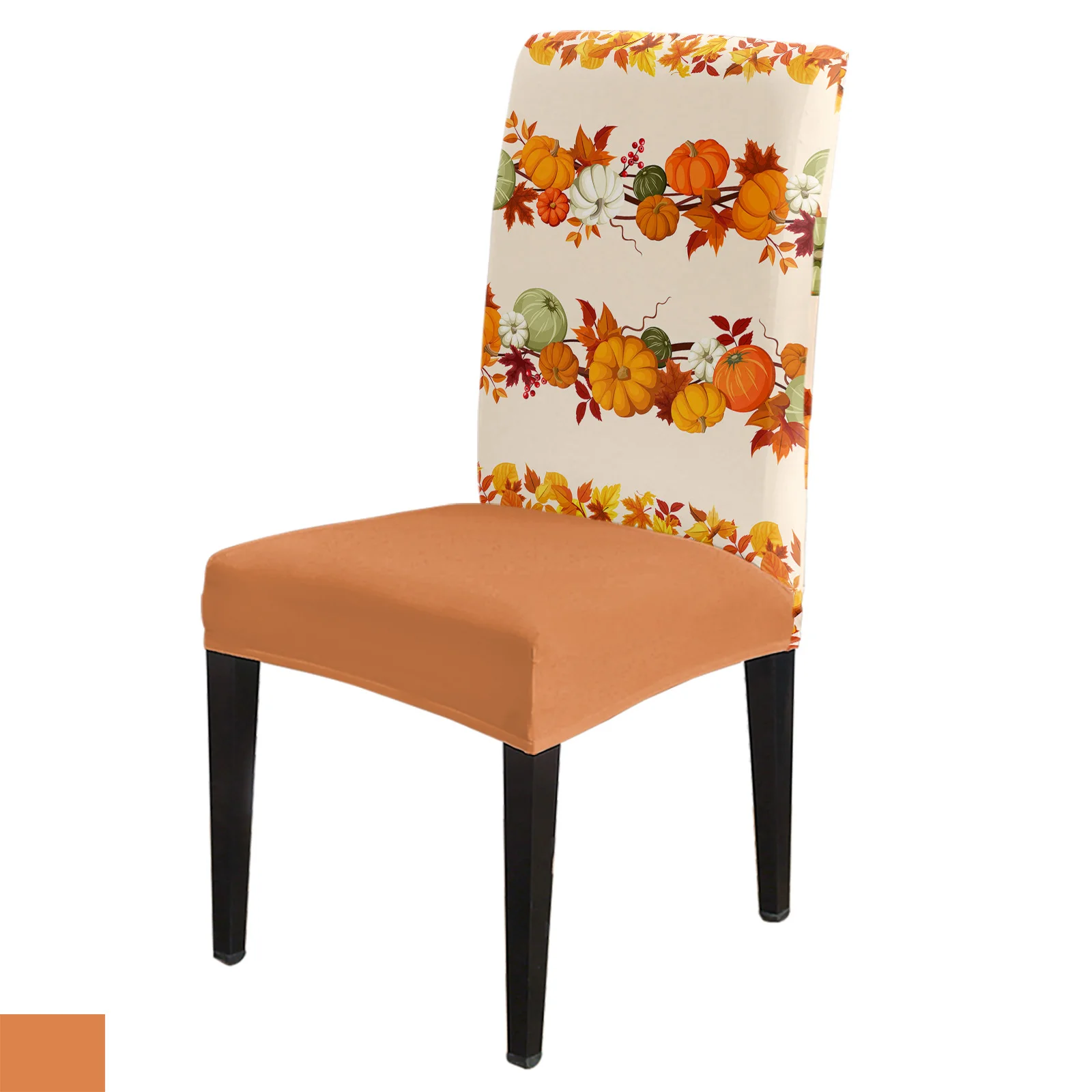 Thanksgiving-Pumpkin-Maple-Leaf-Dining-Chair-Cover-4-6-8PCS-Spandex ...