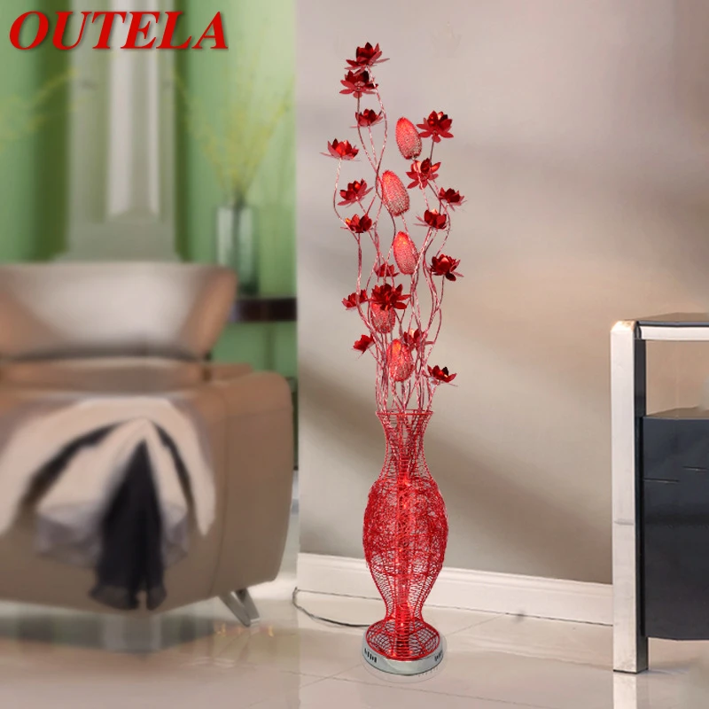OUTELA-Nordic-Flower-Floor-Lamp-Modern-Art-Red-Living-Room-Sofa-Bedroom ...