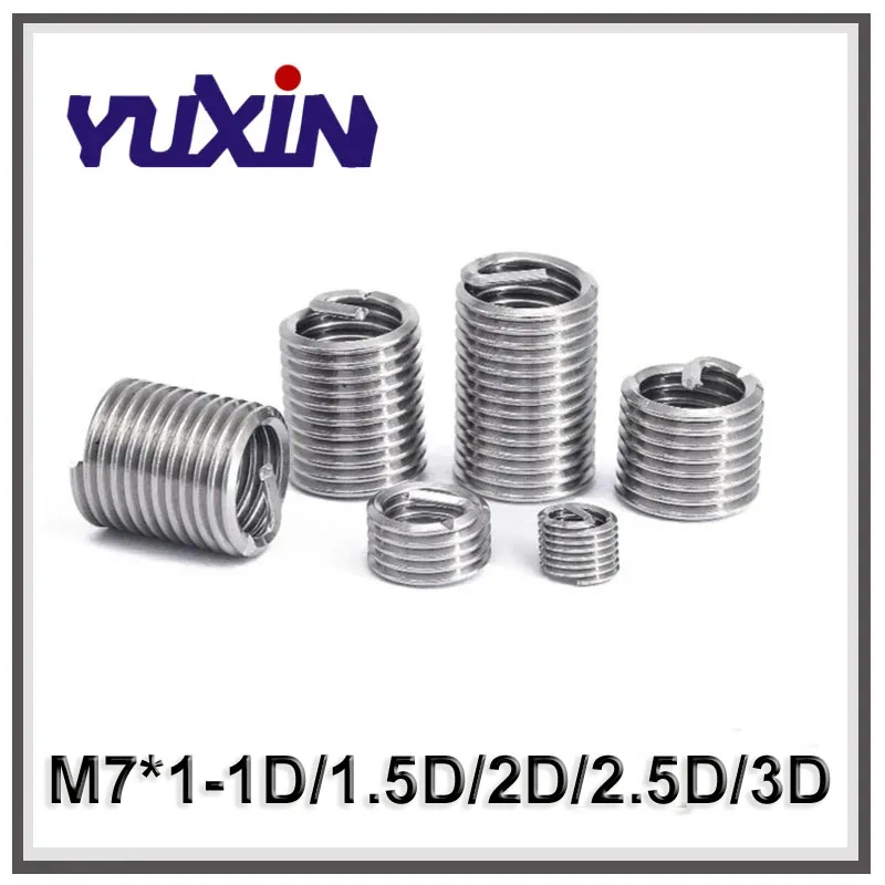 100pcs M7*1*1.5d Wire Thread Insert Stainless Steel 304 Wire Screw ...