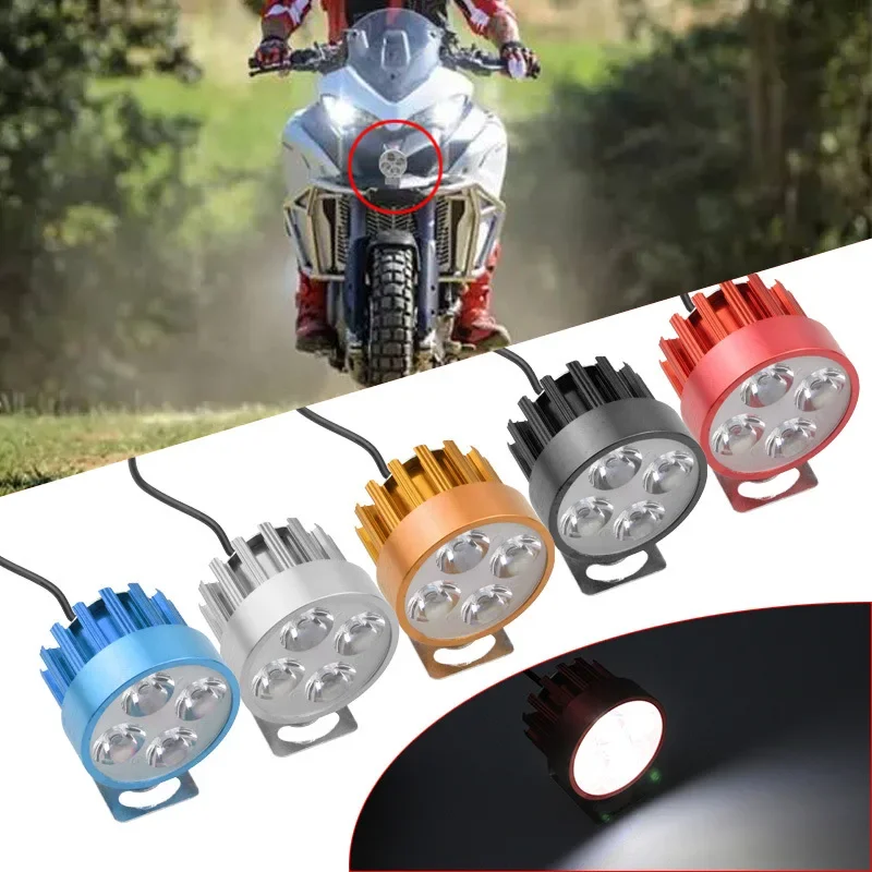 5-Colors-4-LED-12V-90V-LED-Motorbike-E-bike-Headlamp-Super-Bright-Light ...