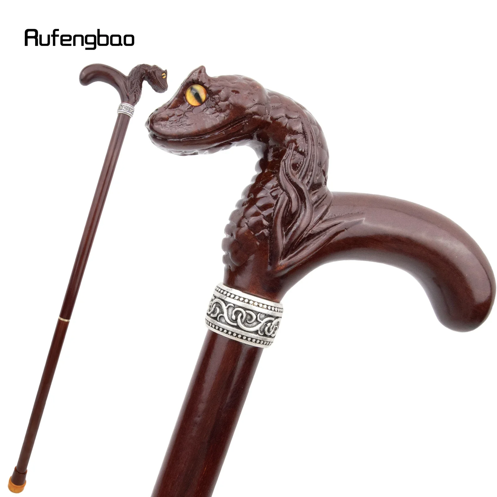 Brown Cobra Snake Wooden Fashion Stick Decorative Vampire Cospaly Party ...