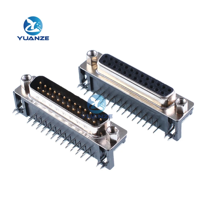 2PCS DB25 Female Male PCB Mount D-Sub 25 pin PCB Connector RS232 ...