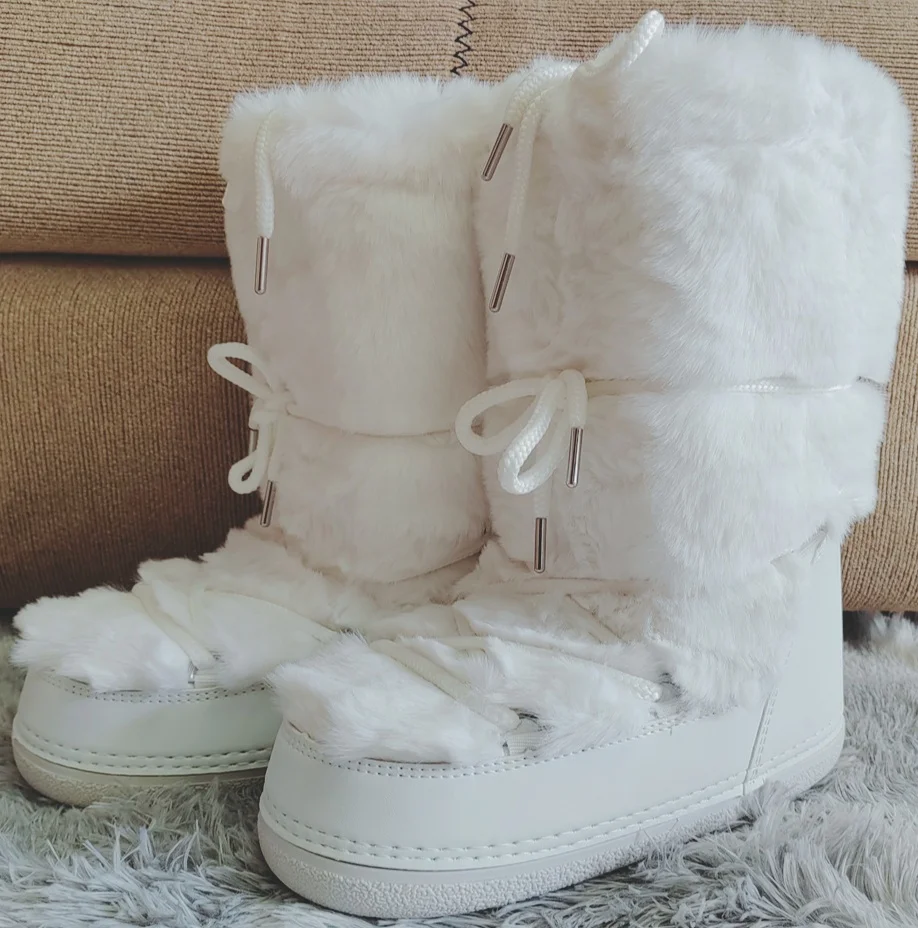 De Pelitos: Las Botas de Pelo Blanco para Mujer que Están ...