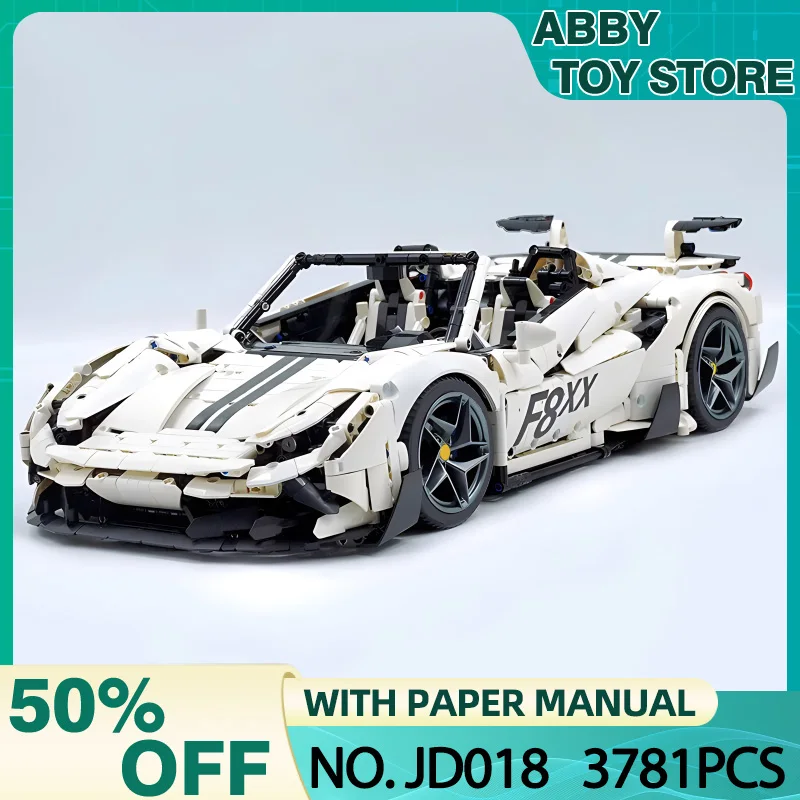 MOC-JD018-1-8-Technical-White-Racing-Speed-Sports-Car-F8-Building ...