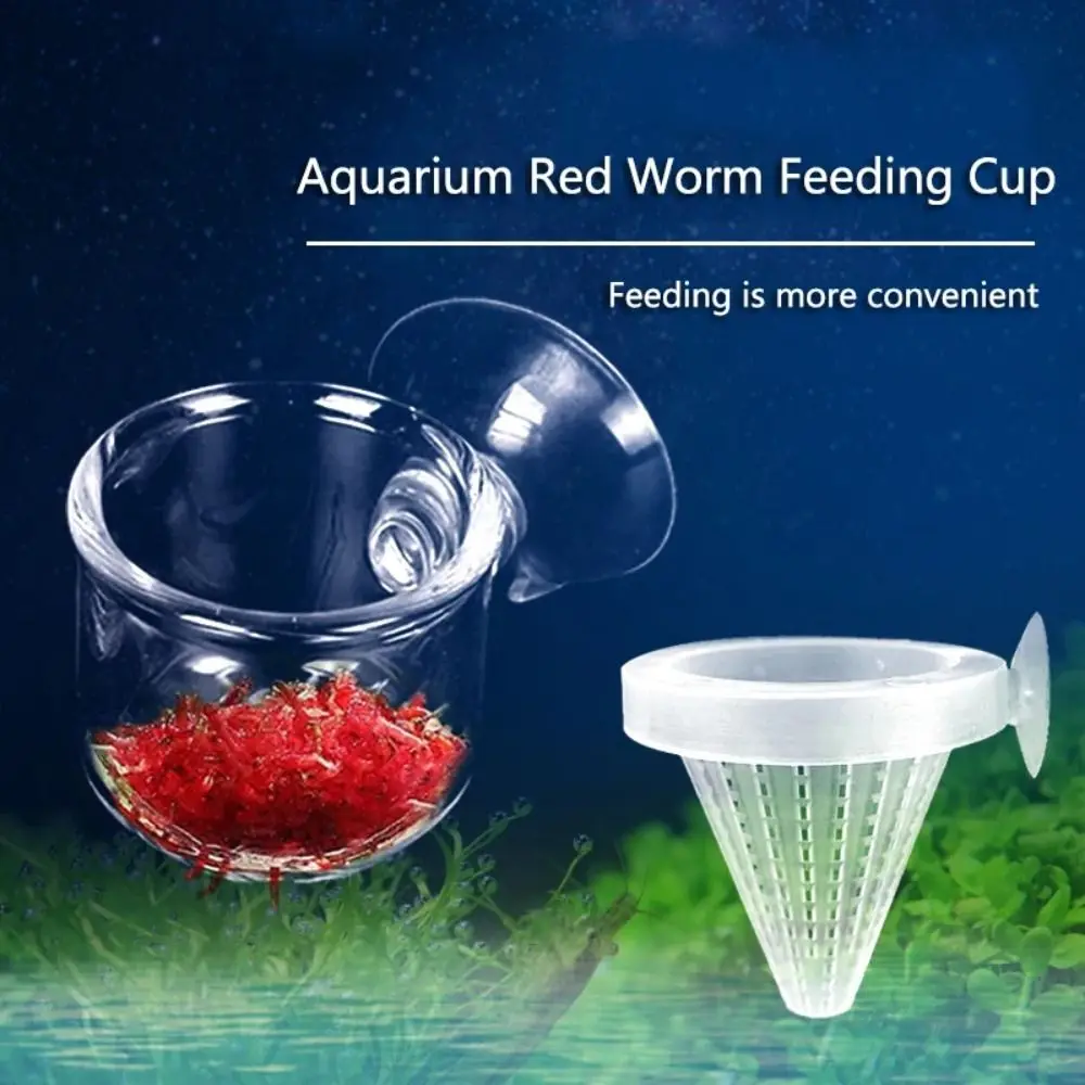 Plastic-Automatic-Feeder-New-Tapered-Hopper-Basket-With-Suction-Cup-Fish-Tank-Cone-Aquarium-Red ...