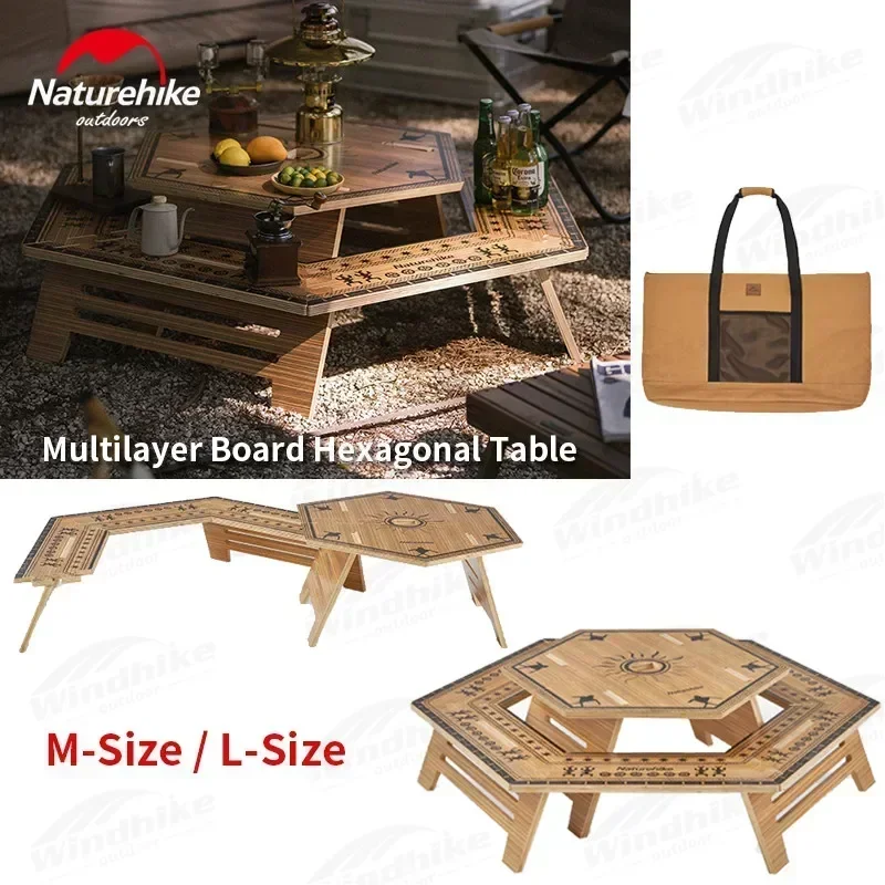 Nature-hike-Hexagonal-Splicing-Camping-Table-DIY-Multi-layer-Board ...