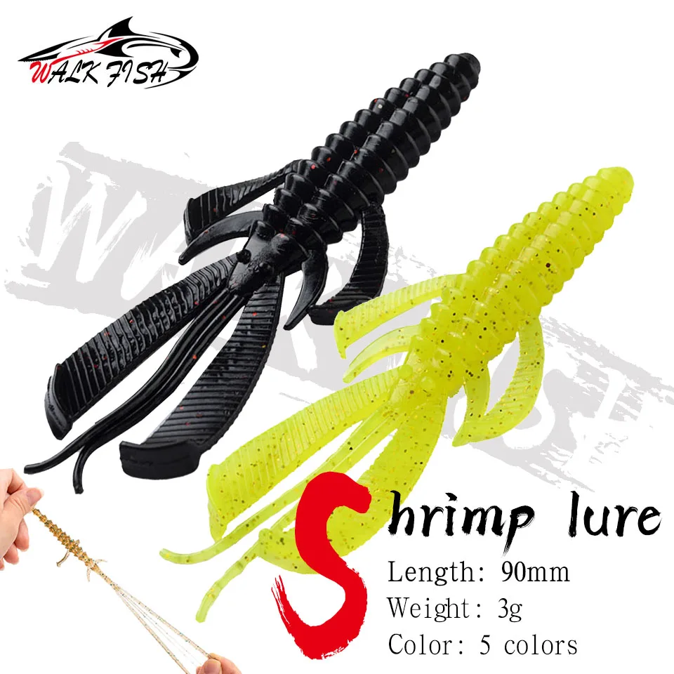 WALK-FISH-8PCS-Crazy-Flapper-Fishing-Lures-90mm-3g-Soft-Lure-Fishing ...