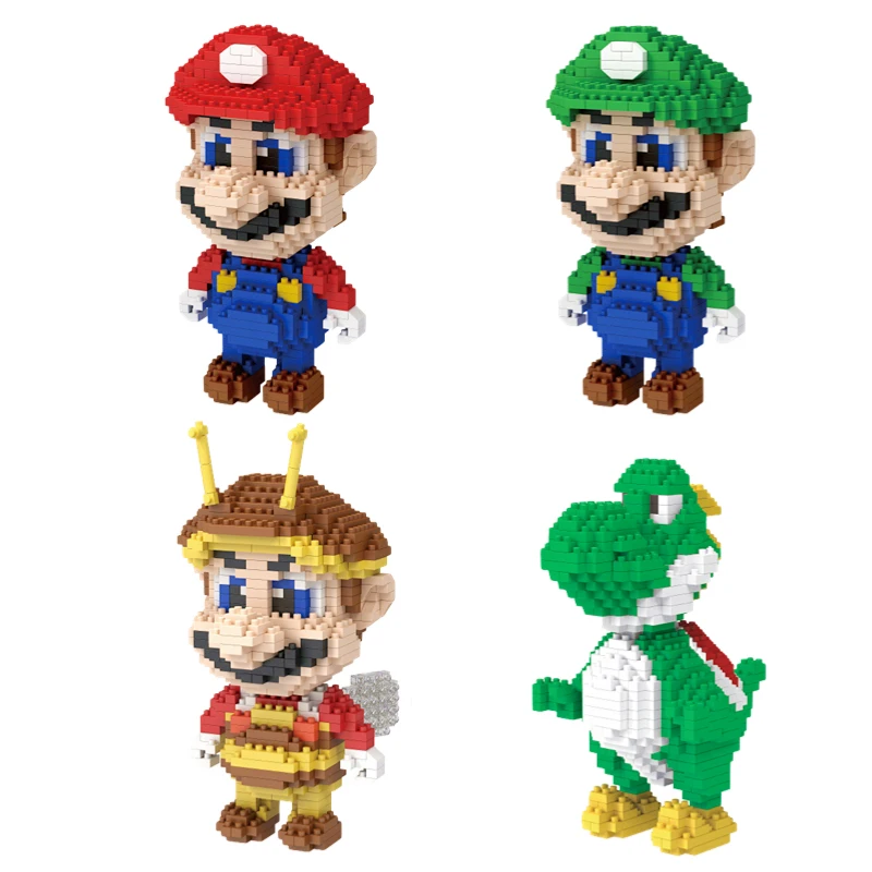 Anime-Mario-Building-Blocks-Figures-Luigi-Yoshi-Cartoon-Mini-Small ...
