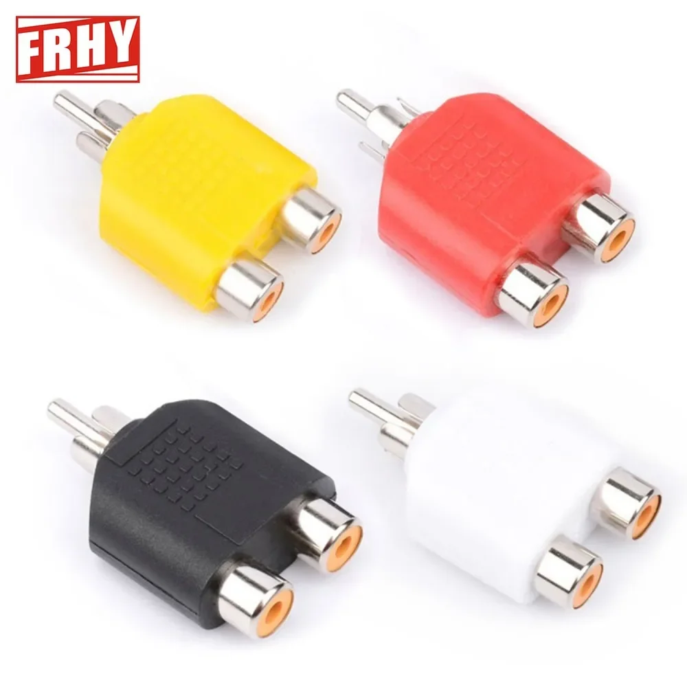 4 Pack RCA YSplitter 1M to 2F AV Adapter Durable Easy Connect Audio ...