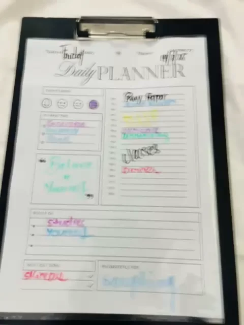 planner| laminated planner| dry erase | use it daily | Daraz.pk
