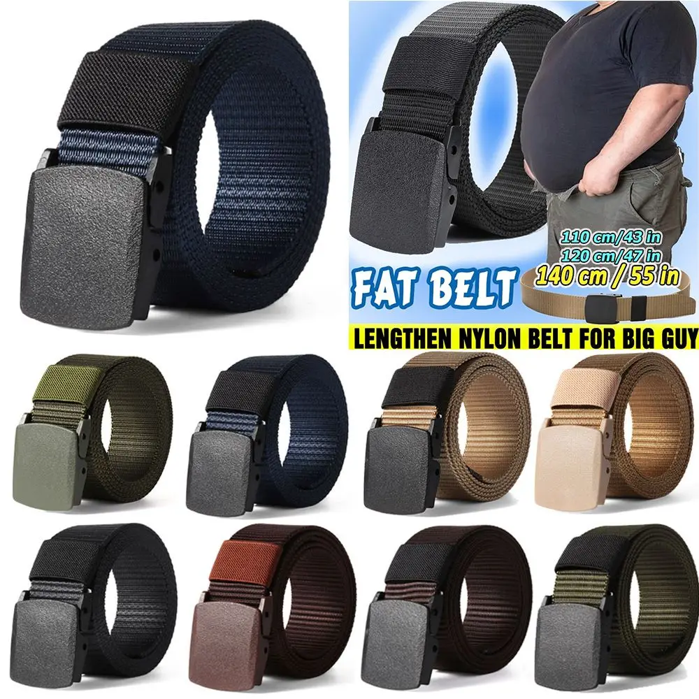 Nylon-Belt-for-Fat-Man-Men-s-Lengthen-Classic-Casual-Outdoor-Sports ...