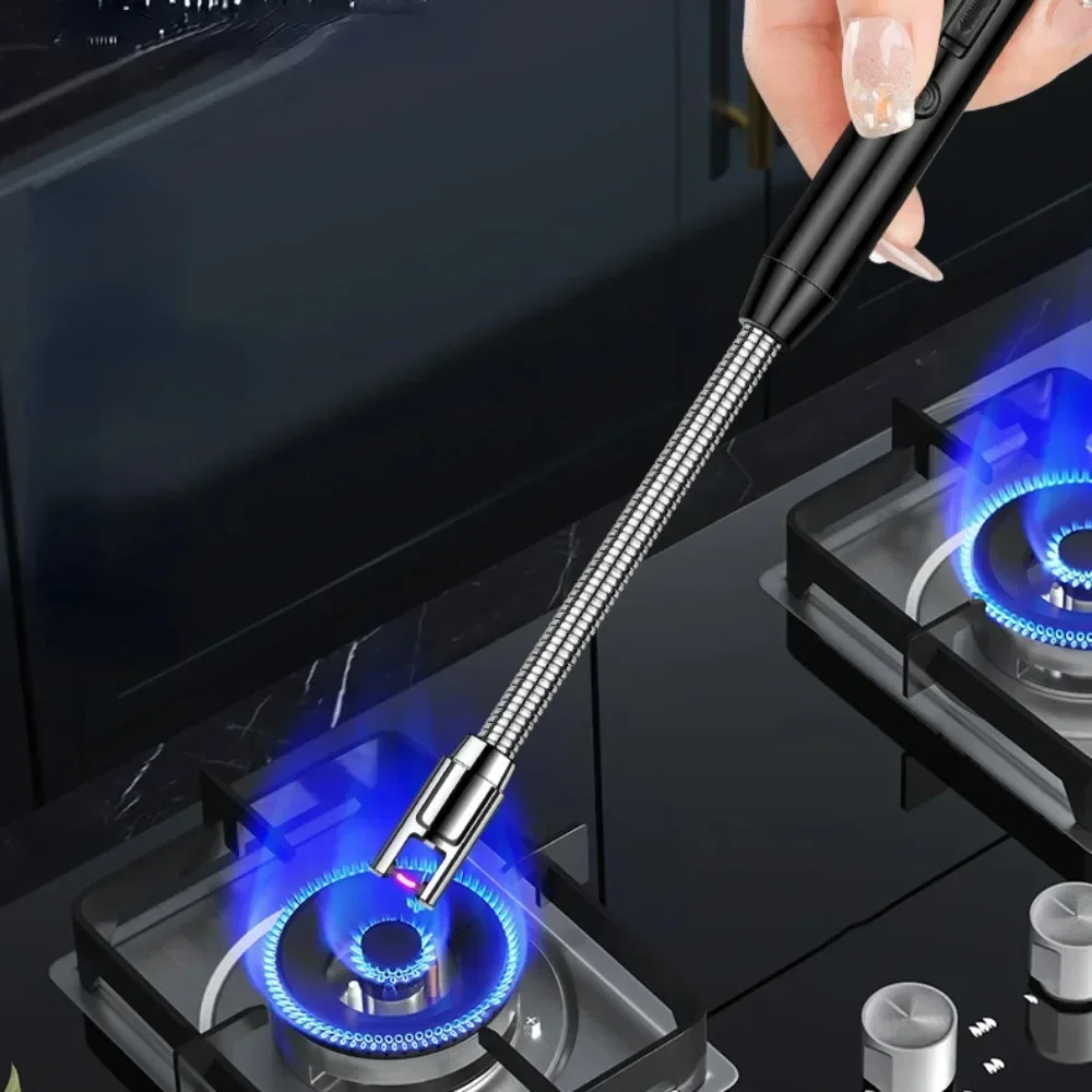 Kitchen-Arc-Lighter-Windproof-Long-Lighters-Flameless-Plasma-for-BBQ ...