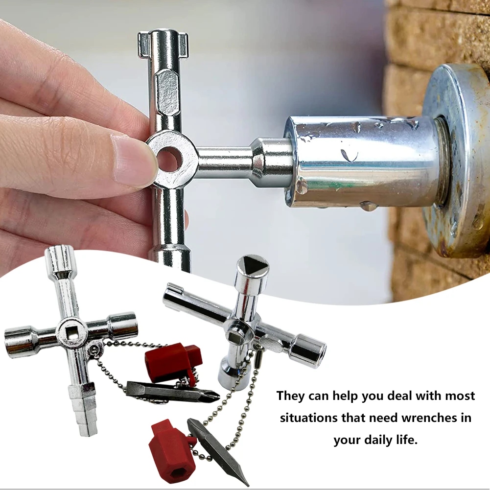 2pcs-Multifunction-Cross-Wrench-Spigots-Control-4-Way-Plumber-Tool ...