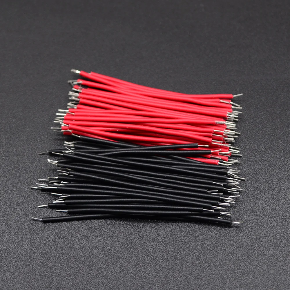 100PCS-LOT-Tin-Plated-Breadboard-PCB-Solder-Cable-24AWG-5cm-Fly-Jumper ...