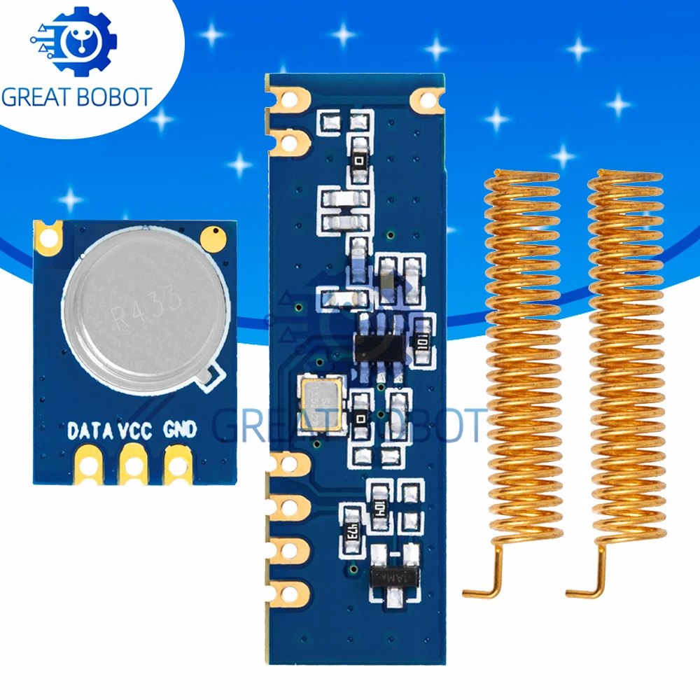 BS 1~10 Set 433MHz 100 Meters Wireless Module Kit ASK Transmitter ...