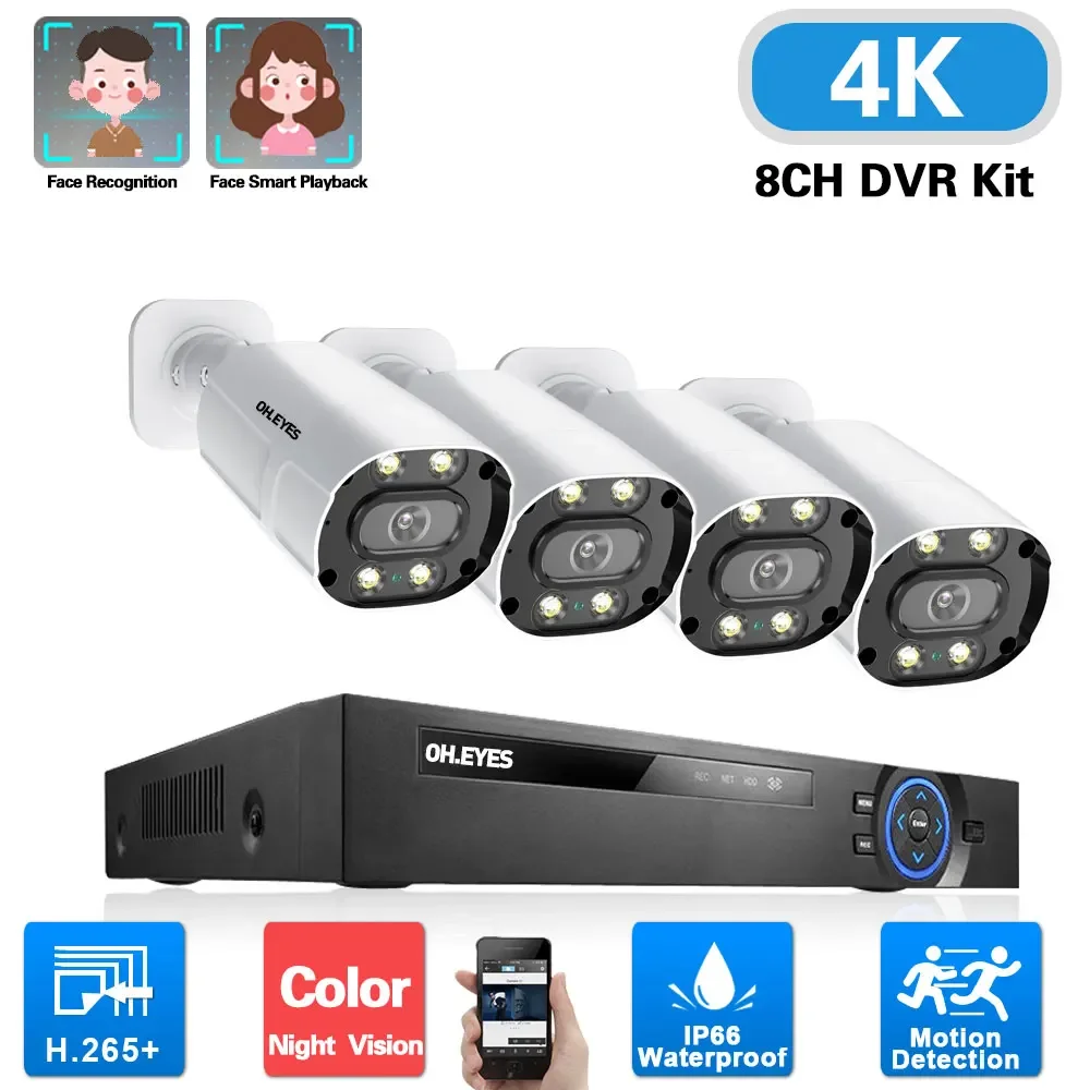 4K-Ultra-HD-4CH-DVR-Kit-H-265-AHD-CCTV-Camera-Security-System-Kit-Full ...