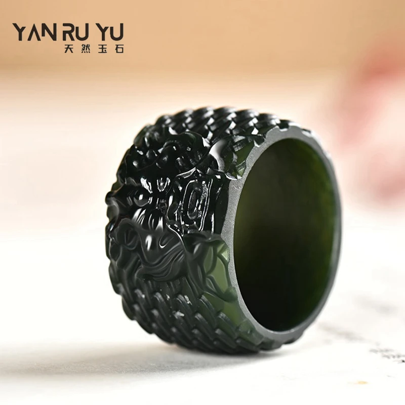 Natural-Hetian-Jade-Thumb-Ring-Man-Woman-Domineering-Ring-Cyan-Jade ...