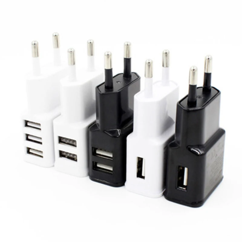 Ac Dc Universal 5 V Volt Power Adapter Supply Double Usb Charger 5v 2a ...