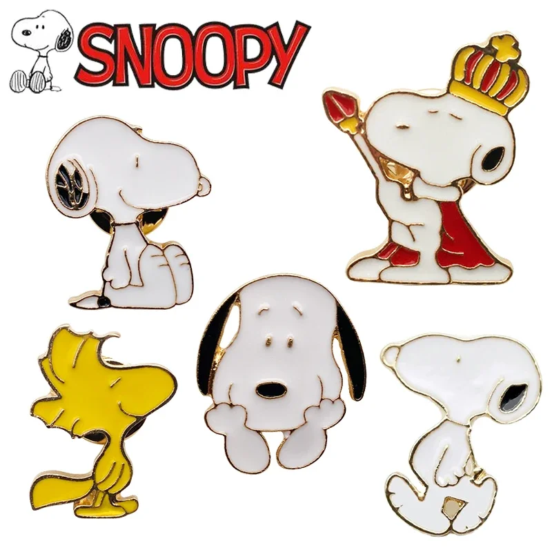 Snoopy-Enamel-Brooch-Badge-Metal-Cartoon-Anime-Icons-Brooch-Pinback ...