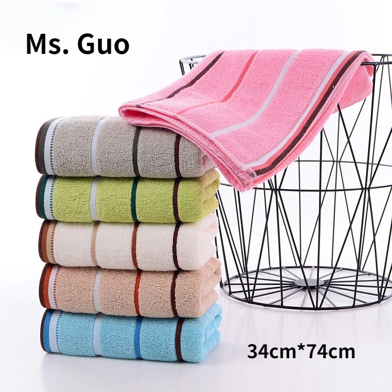 2pcs-Cotton-Face-Towel-34-74cm-Adult-Soft-Terry-Absorbent-Quick-Drying ...