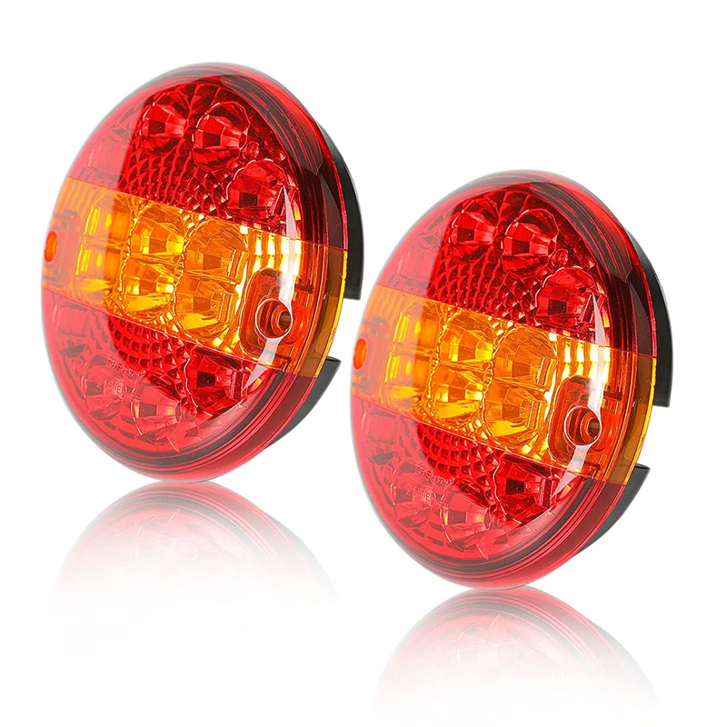 2-PACK-LED-Trailer-Rear-Light-Round-Truck-Tail-Light-Brake-Light ...