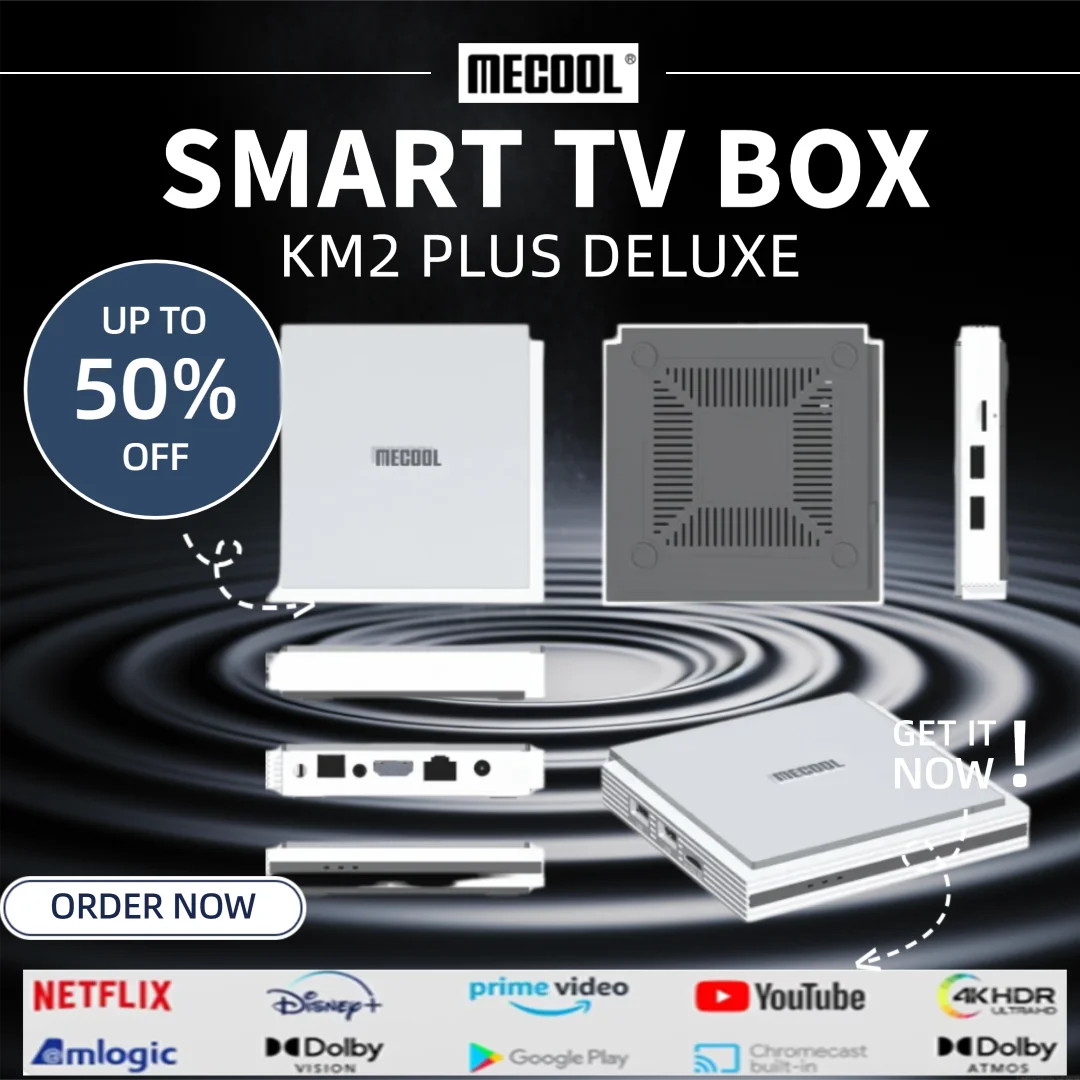 MECOOL KM2 Plus Deluxe Android TV Box With Netfilx 4K Certified Doby ...