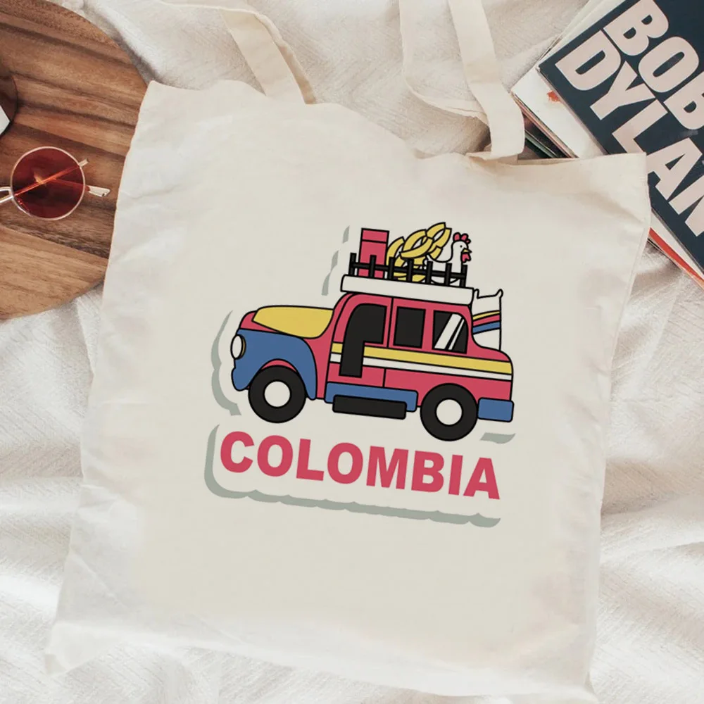 Colombia shopping bag cotton reusable bolsa canvas bolso recycle bag ...