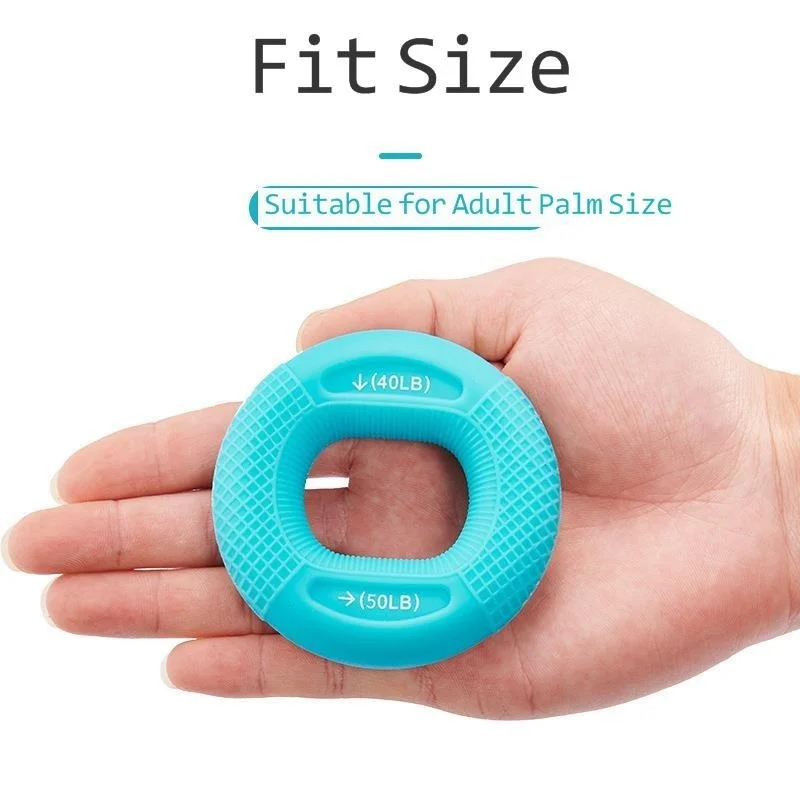 Silicone Adjustable Hand Grip 20-80LB Ring - FitMed
