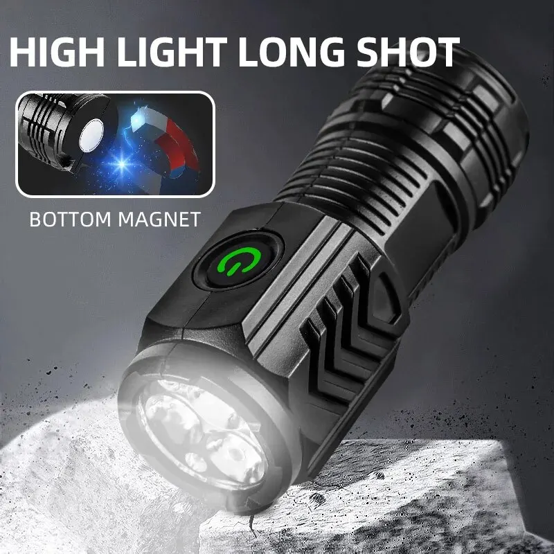 New-Ultra-Powerful-Flashlight-3-Core-LED-Mini-Tactical-Flashlight-USB ...