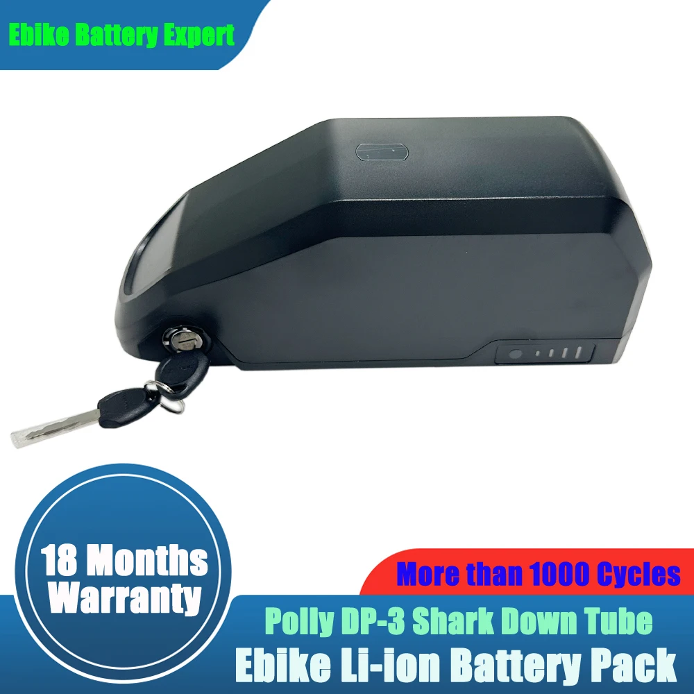 36V-48V-10Ah-15Ah-Polly-Shark-Down-Tube-Lithium-Battery-Pack-for-250W ...