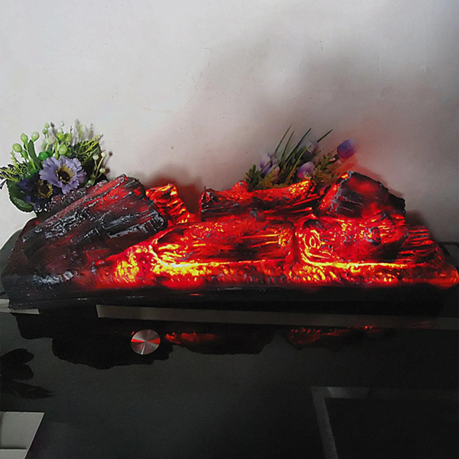 Electric-Fireplace-Simulated-Charcoal-Fake-Firewood-Decorative-Charcoal ...