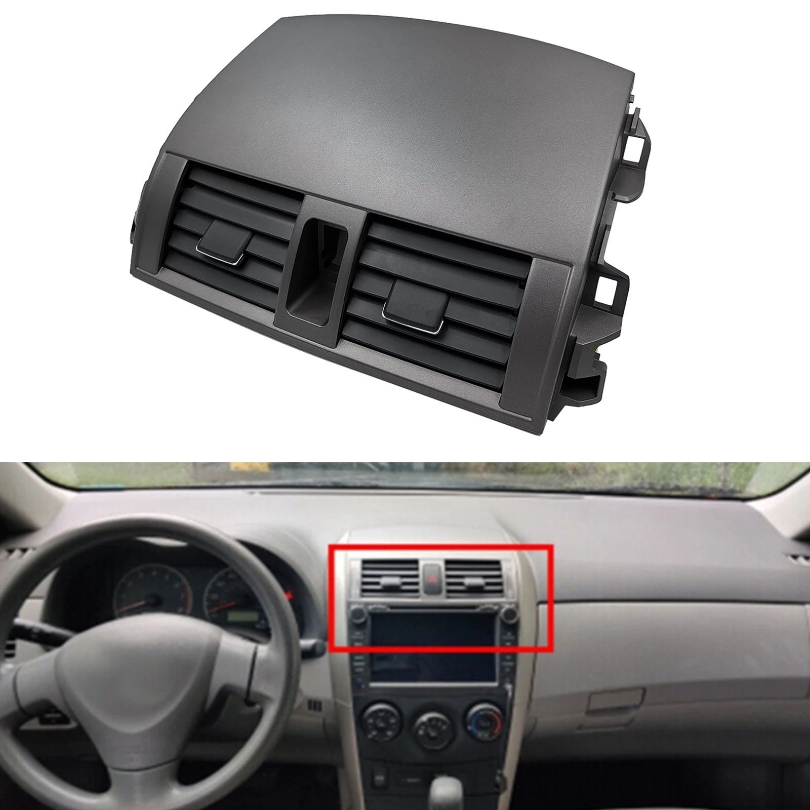 Gray-Center-Console-A-C-Air-Vent-Outlet-Assembly-For-Toyota-Corolla ...