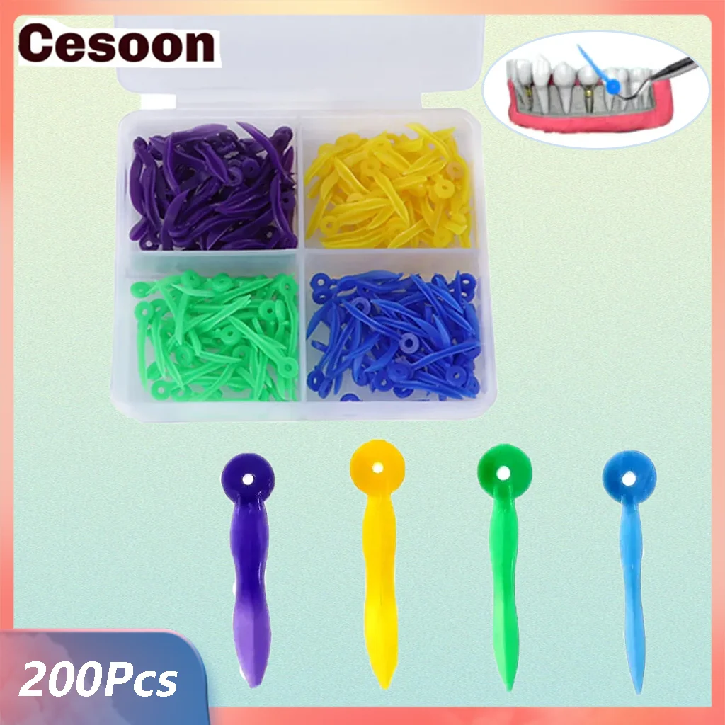 200Pcs-Box-Dental-Plastic-Wedge-Disposable-Wedges-Tooth-Gap-With-End ...