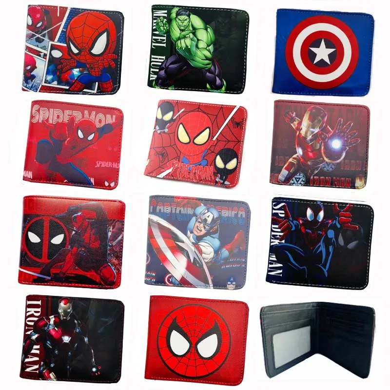 Disney-PU-Leather-Cartoon-The-Avengers-Deadpool-Wallet-Spiderman-Bifold ...
