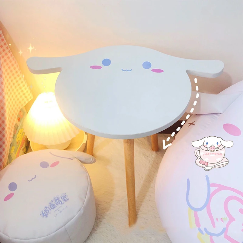 Kawaii-Sanrio-Small-Round-Table-Cinnamoroll-My-Melody-Anime-Cute-Family ...