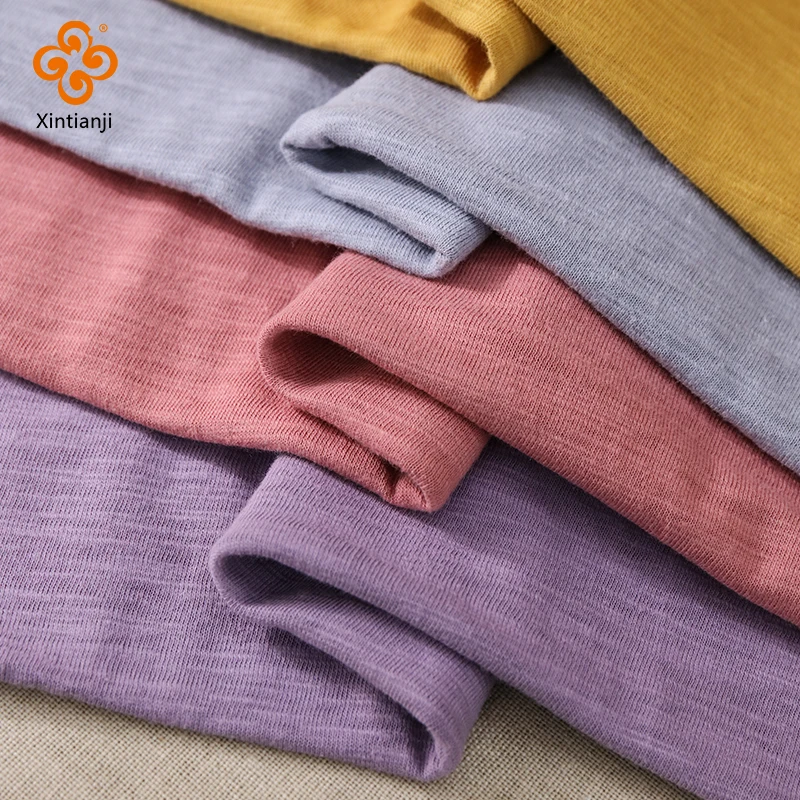 100% Cotton Slub Texture Soft Jersey Fabric DIY Handmade Fabric Summer ...