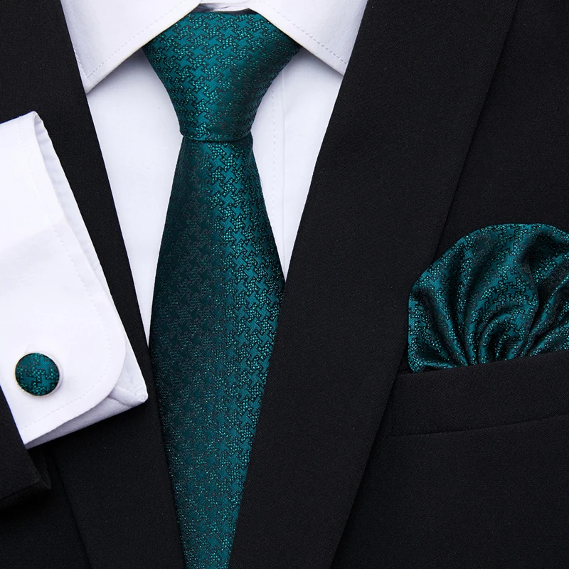 Newest-style-Green-Tie-For-Men-Holiday-Present-Tie-Pocket-Squares-Set ...