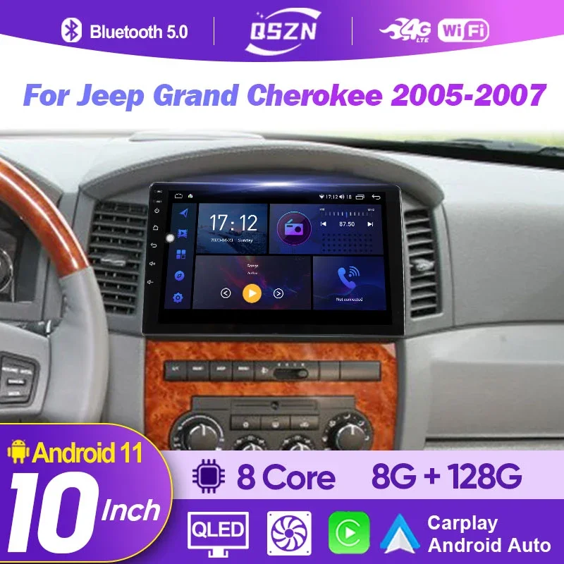 Android-12-Car-Radio-for-Jeep-Grand-Cherokee-2005-2006-2007-Multimedia ...