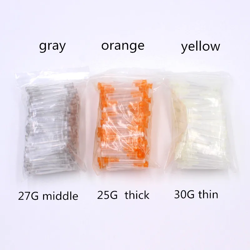 100pcs Dental Sterile Endodontic Irrigation Needle Tips 25G/27G/30G ...