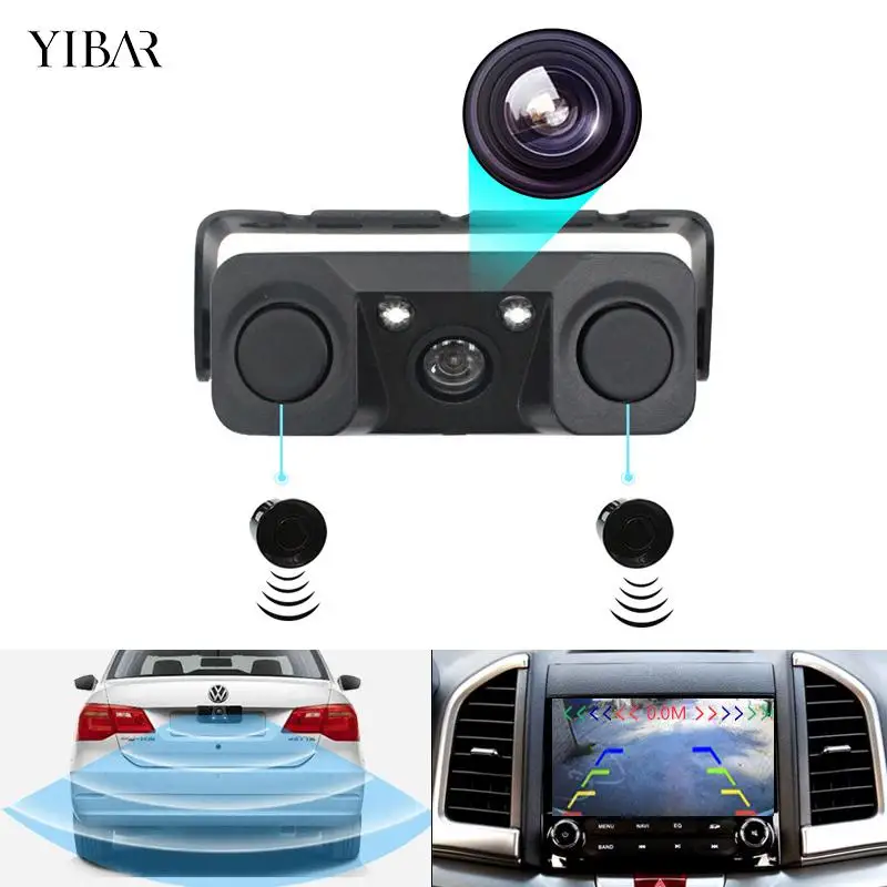 3-In-1-Car-Night-Vision-Rear-View-Camera-Radar-Parking-Sensor-170 ...