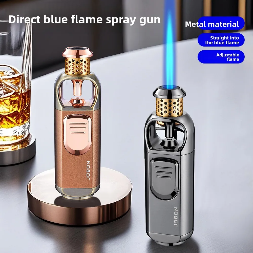 JOBON New Blue Flame Direct Charge Portable Windproof Lighter, Cigar ...