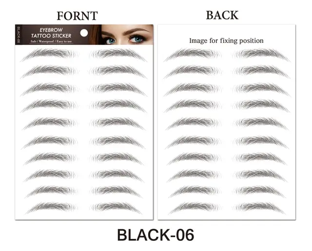 Brow Sticker 4D Hair Like Eyebrows Makeup Waterproof Eyebrow Tattoo Sticker Long Lasting Natural ...