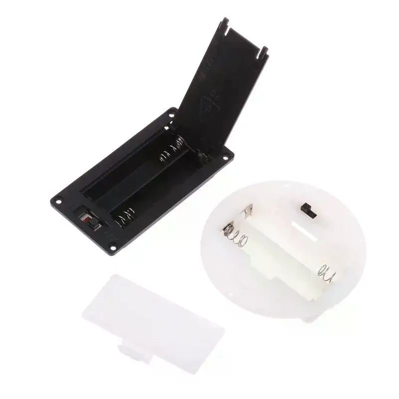 1/5Pcs 2 AAA/AA 3V Battery Case With Switch Cover Round Embedded ...