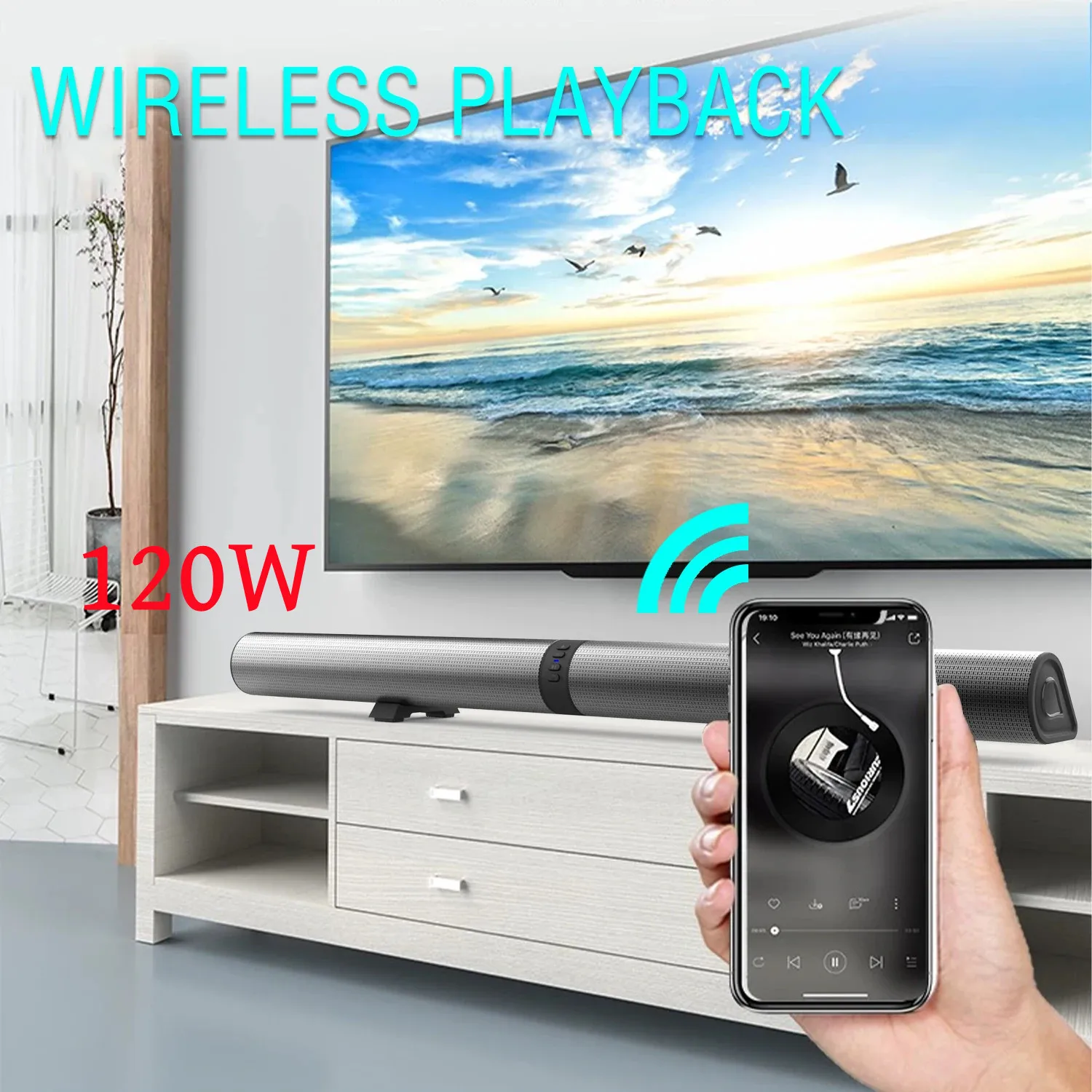 120W-TV-Soundbar-HIFI-Bluetooth-Speakers-with-2-in-1-Detachable-Home ...