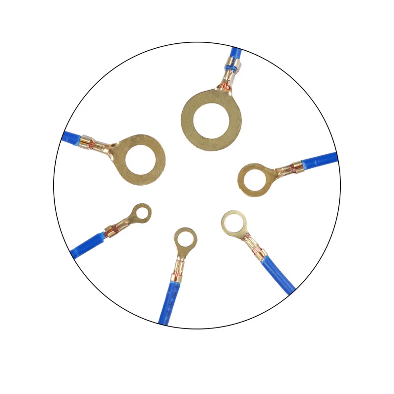 150/300/450PCS M3/M4/M5/M6/M8/M10 Ring Lugs Eyes Copper Crimp Terminals ...