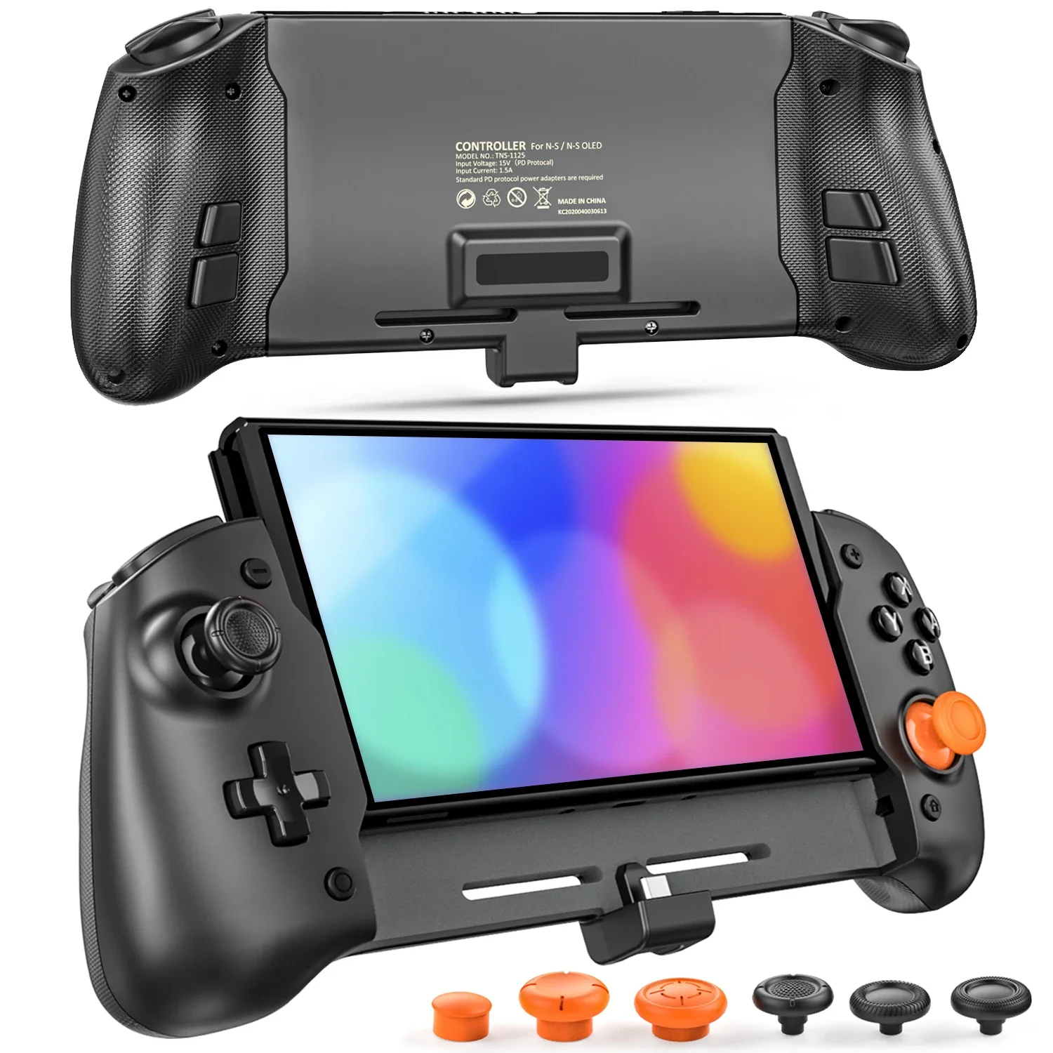Built-in-Gamepad-para-Nintendo-Switch-Controlador-OLED-Handheld-Grip-6 ...