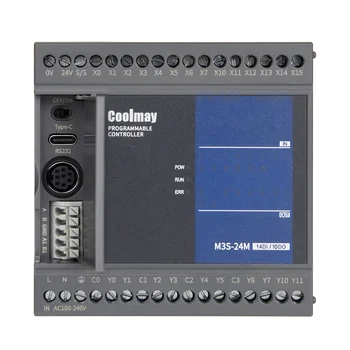 PLC programmable controller M3S-24MT DC Transistor module with Base ...