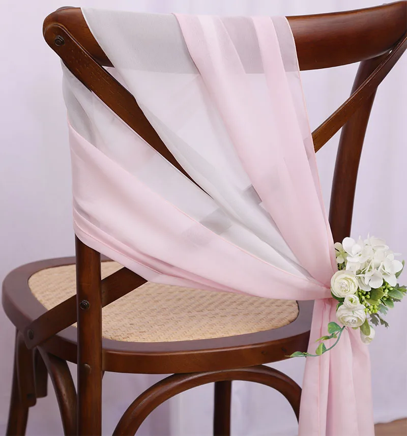 24PCS-17x275cm-Chiffon-Chair-Sashes-Wedding-Chair-Decoration-Long-For ...