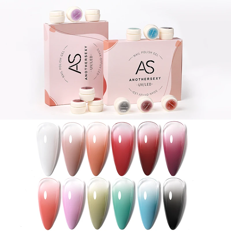 AS-Ombre-Gel-Varnish-Nails-Gradient-Painting-Gel-Polish-Set-gradual ...