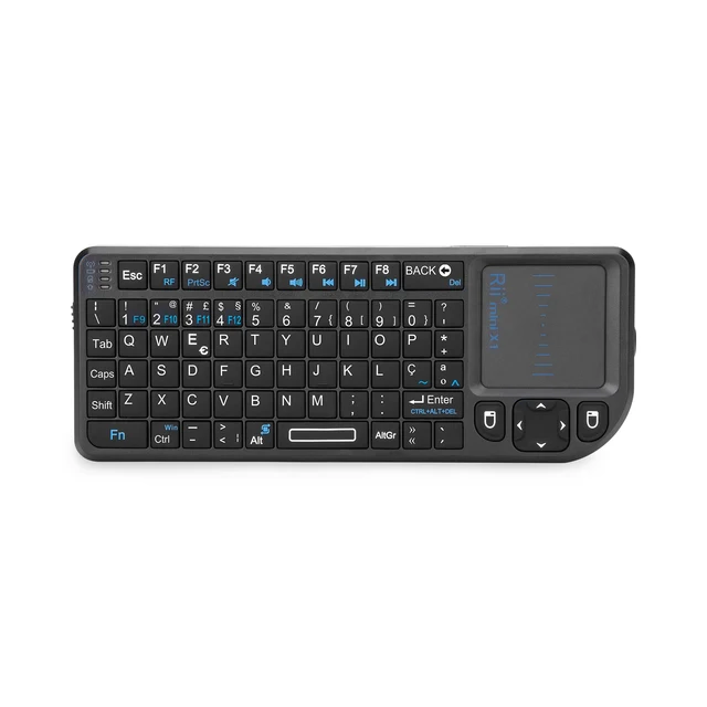 Rii X1 2.4GHz Black Mini Wireless Keyboard US/RU/ES/FR Air Mouse With ...
